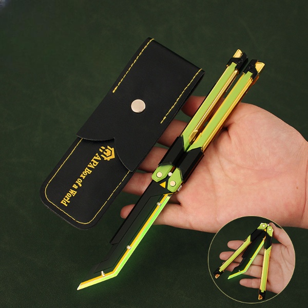 RGX 11Z Butterfly Knife Blunt Blade (Green) 20CM | Valorant